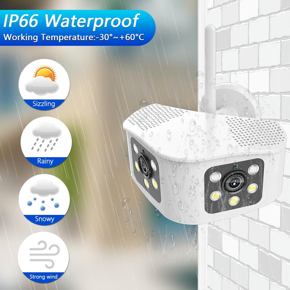 Cheap Tnnian 8MP 4K Dual Lens Outdoor WIFI Security Camera Ultra Wide ...