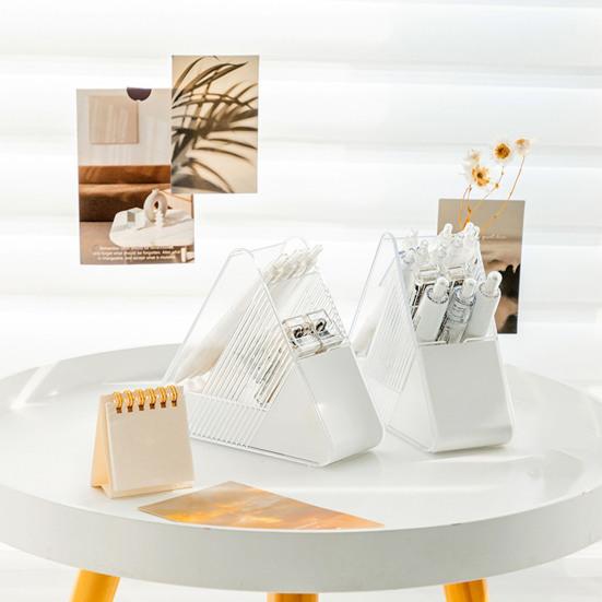 Cheap Triangle Pen Holder Multi-Compartment Cosmetic Storage Box with ...