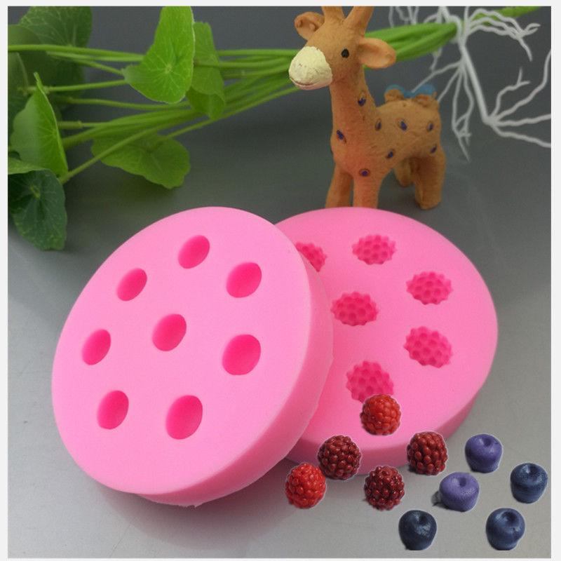 Blueberry Raspberry Strawberry Silicone Fondant Mould Decor Chocolate ...