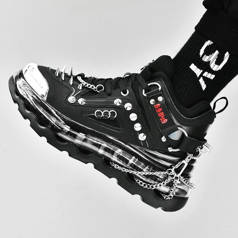 Buy Punk Style Men Sneakers Air Cushion Shoes Flat Platform Men Shoes ...