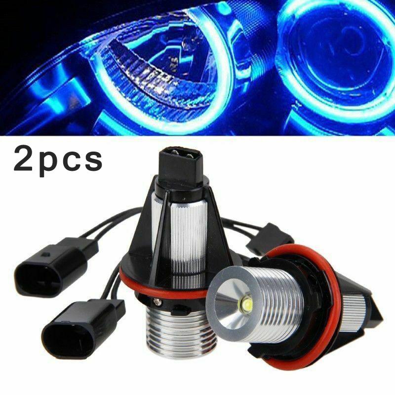 Buy 1 Pair Angel Eye Halo Blue LED Ring Marker Light Bulb For BMW X5 ...