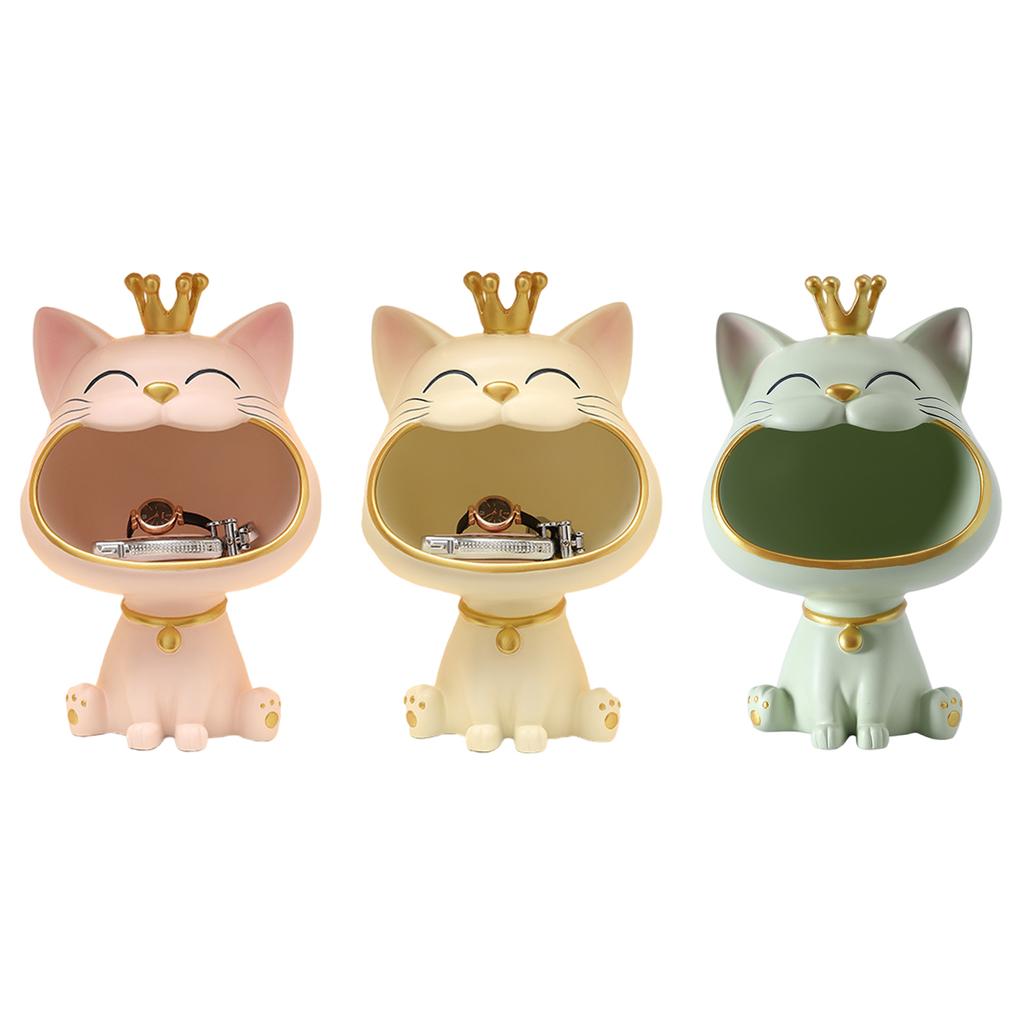 Satın alın Resin Big Mouth Cat Statue Collections Crafts Entrance Key ...