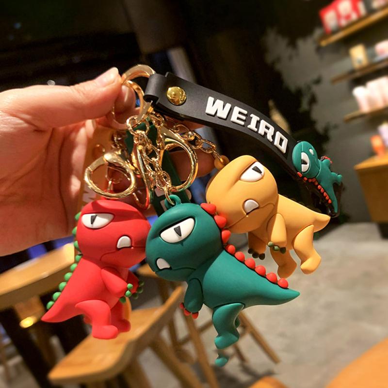 Satın alın Dinosaur Keychain Soft Silicone Cute Cartoon Doll Pendant ...