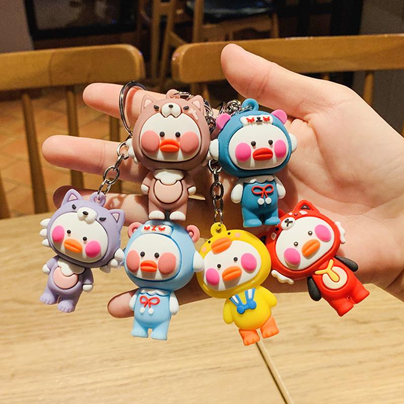 Compra online de Cartoon Cute Duck Figure Keychains Little Yellow Duck ...