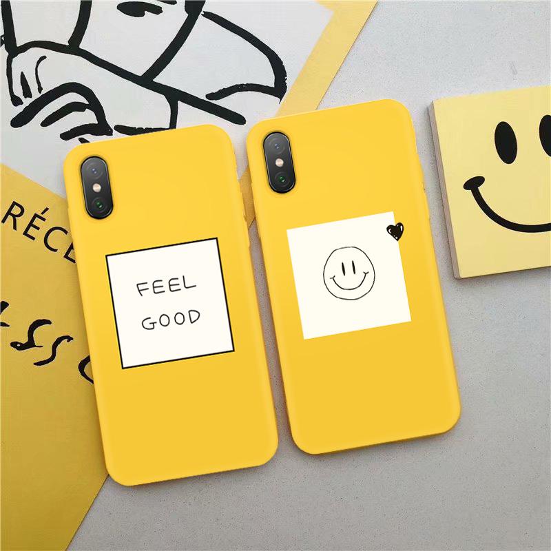 Matte TPU Soft Silicone Yellow Smiley Face Ultra Slim Phone Case For ...