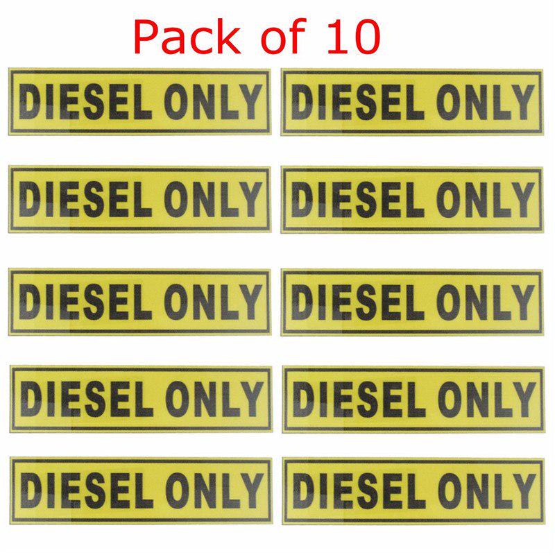 Buy 10pcs For DIESEL ONLY Vinyl Sticker Decal Label Oil Warning Fuel ...