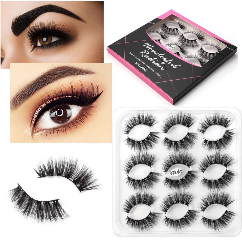 Buy Luxury 9Paire 5D False Lashes Fluffy Strip Eyelashes Long Natural ...