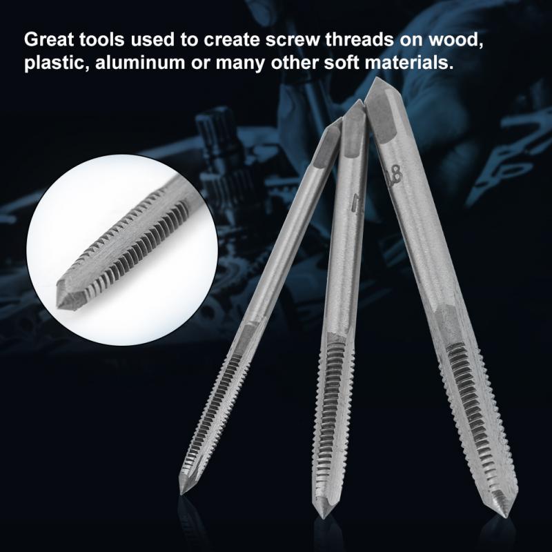 Buy 3Pcs/Set M3/M4/M5 Bearing Steel Hand Thread Tap Screw Taps Tool at ...