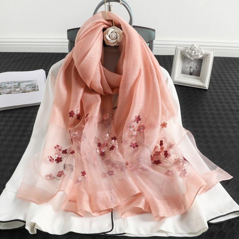 Buy 2020 Solid Silk Women Scarf Winter Warm Wool Shawls Lady Wraps ...