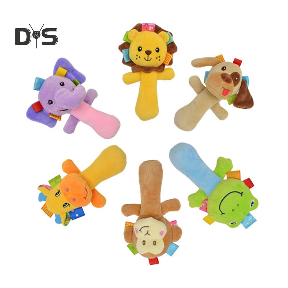 Play with You Plush Doll Hand Grasp Rattle BB Device Baby Stroller ...
