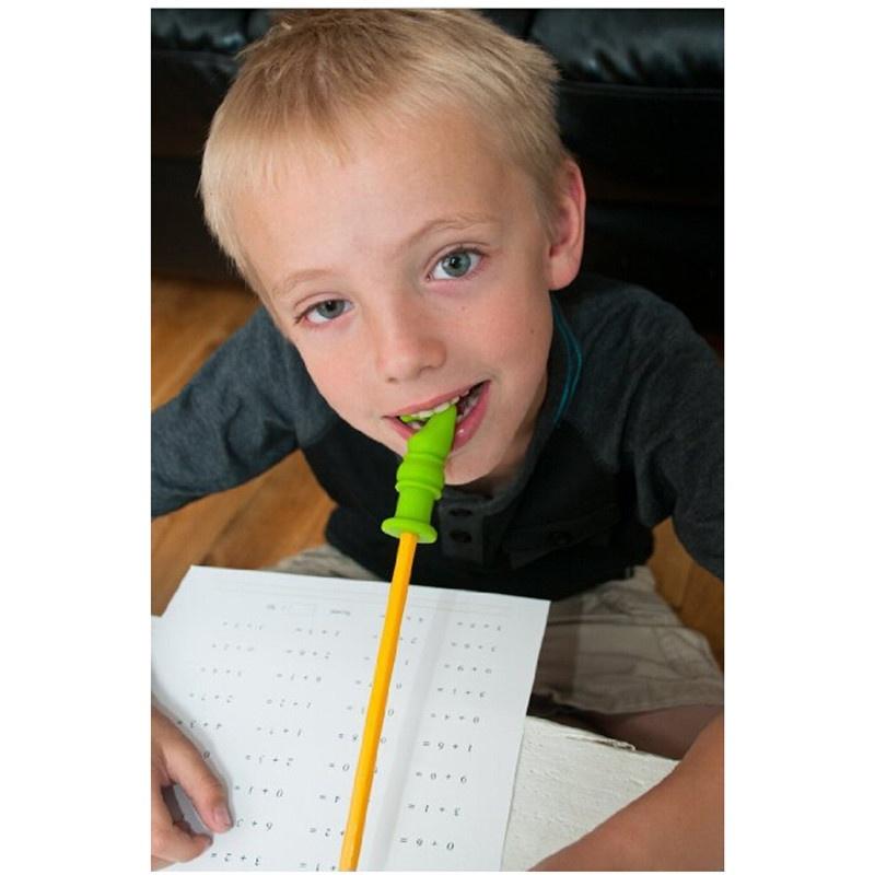 Buy Children Silicone Pencil Topper Pen Cap Chewable Bpa-Free Teething ...