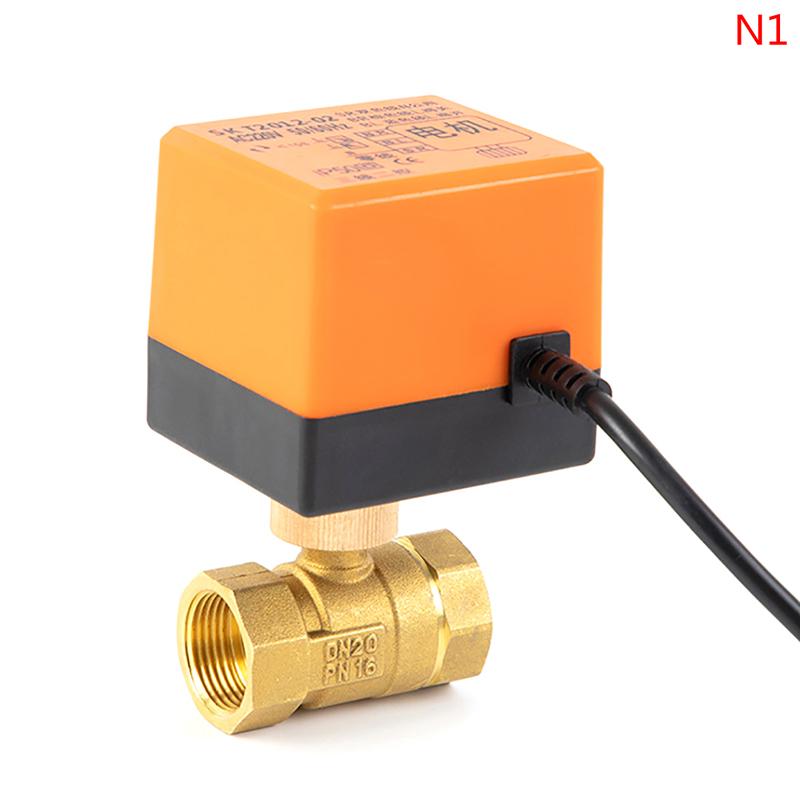 Buy Motorized Electric 2-Way Brass Ball Valve Dn20 Ac 220V 3 Wire ...