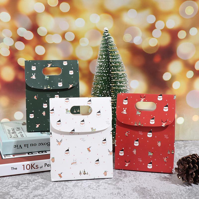 Buy 10Pcs /Set Christmas Gift Box, Fruit Candy, Hand Bag With Flip Lid ...