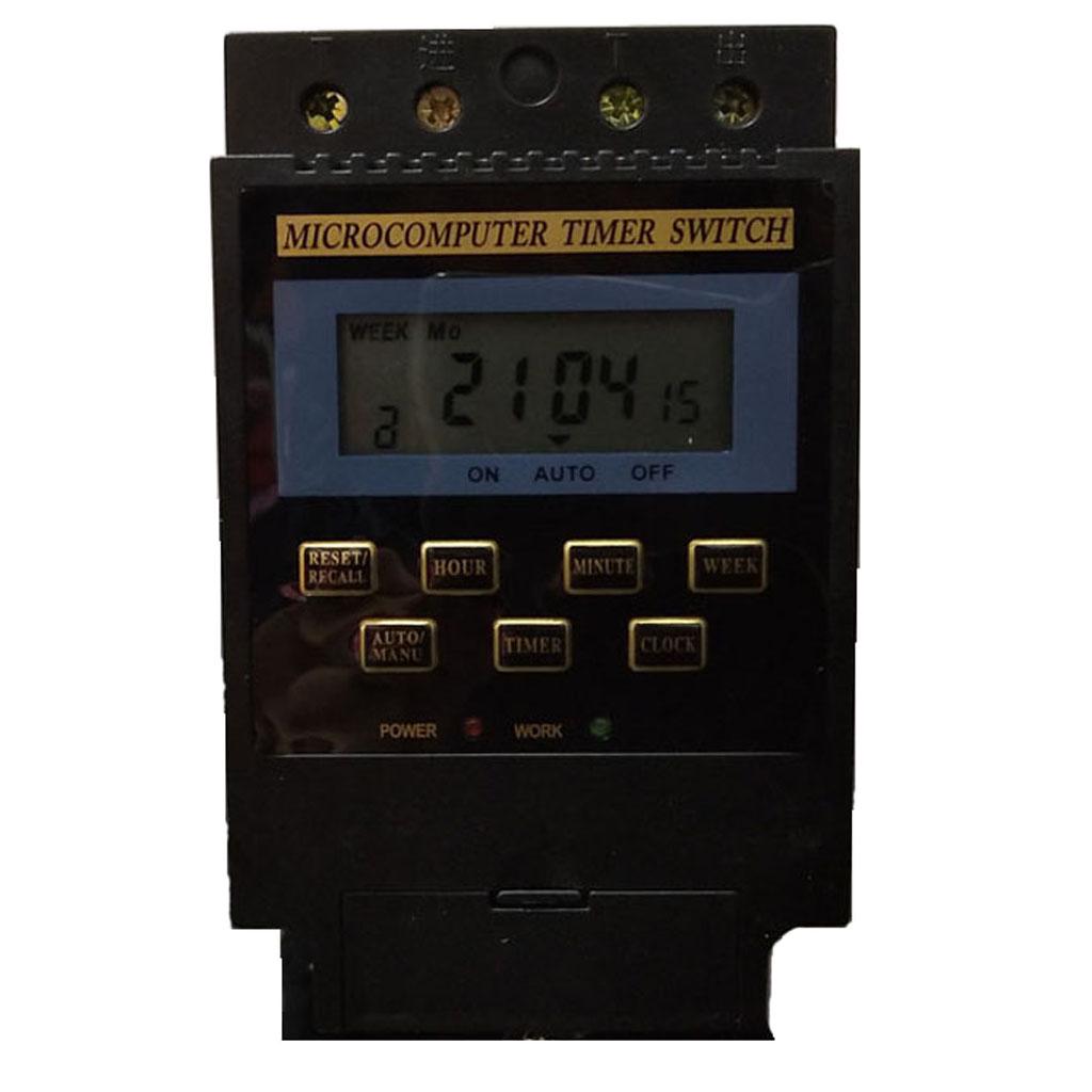 Buy 220V DINrail LCD Programmable Electronic Microcomputer Timer Switch ...