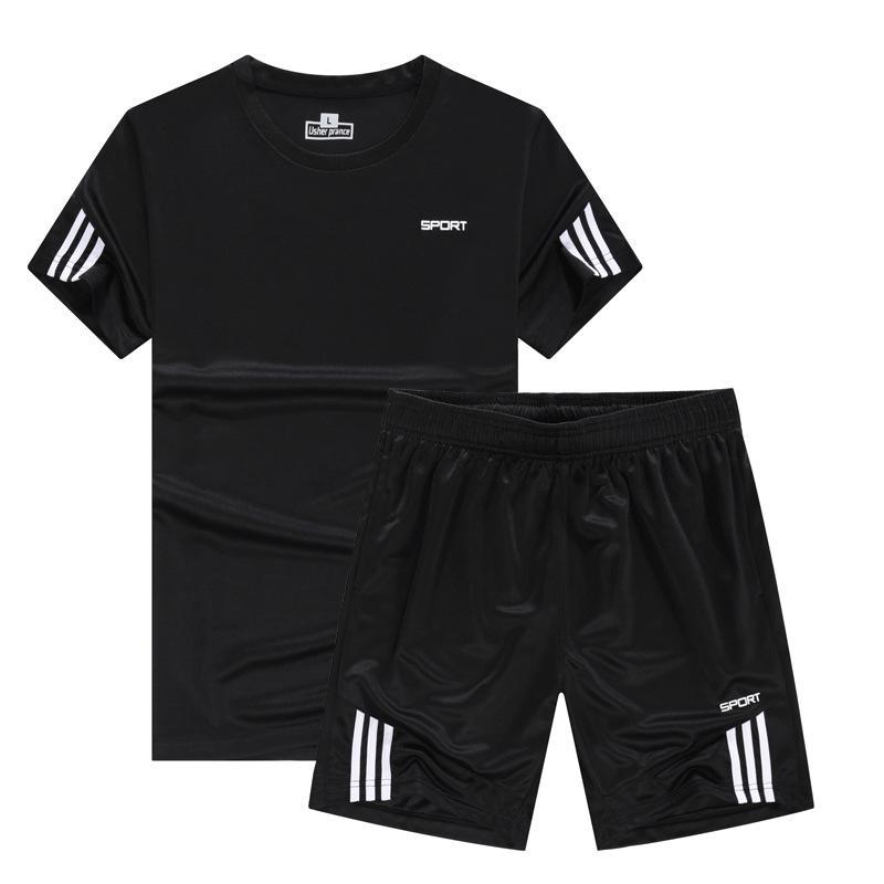 Buy Men Sports Clothing Set Sports T-shirt Running Sets Fitness Short ...