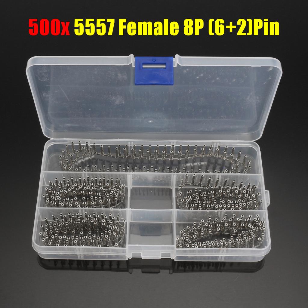 500Pcs Female Teminal Pin ATX EPS PCI-E Gold Plated Crimp Connector ...