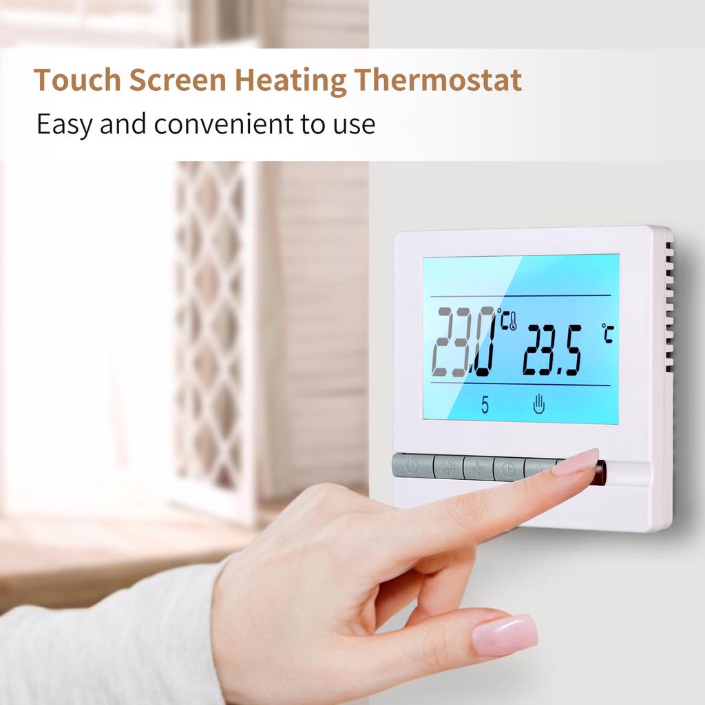 LCD Digital Display Programming Heating Thermostat Temperature ...