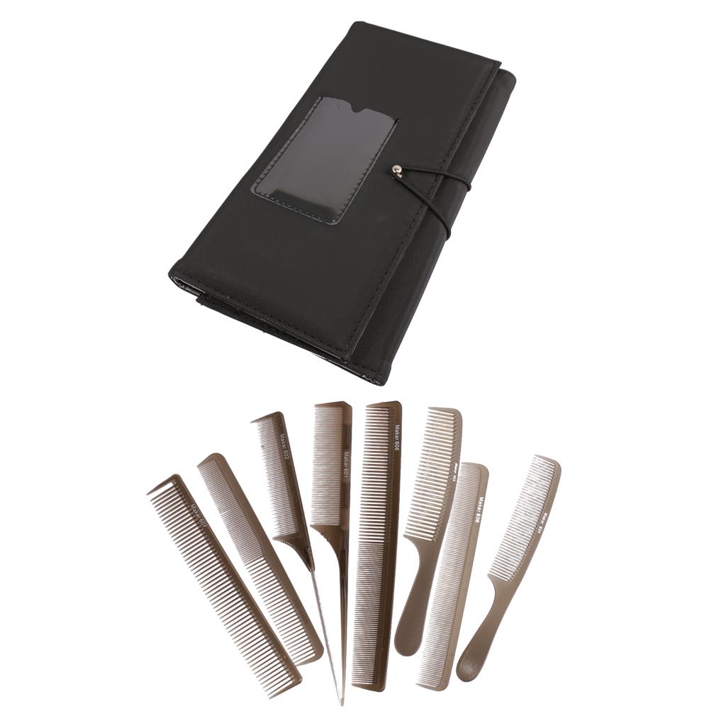 Buy Professional Hair Comb Set with Canvas Pocket Case for Salon ...