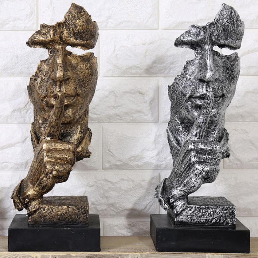 Buy Yousheng Resin Silence Is Sculpture Statuette Figurine Craft Office ...