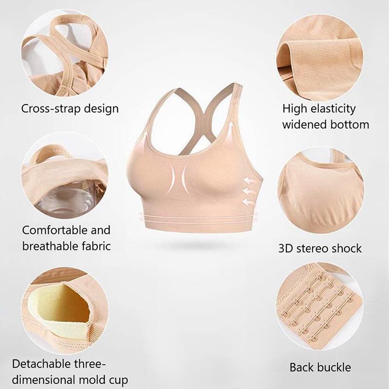 Buy Sports Bra Women Underwear Women's Shapers Bra Anti-sweat ...