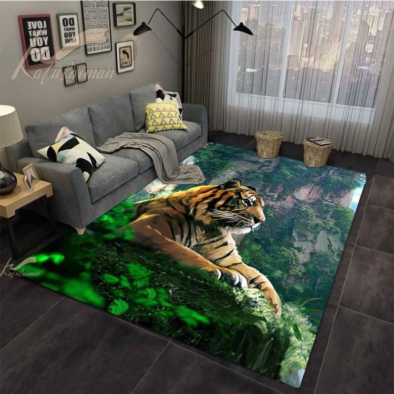 Buy Lion Carpet For Living Room Tiger Area Rug Animals Large Carpet ...