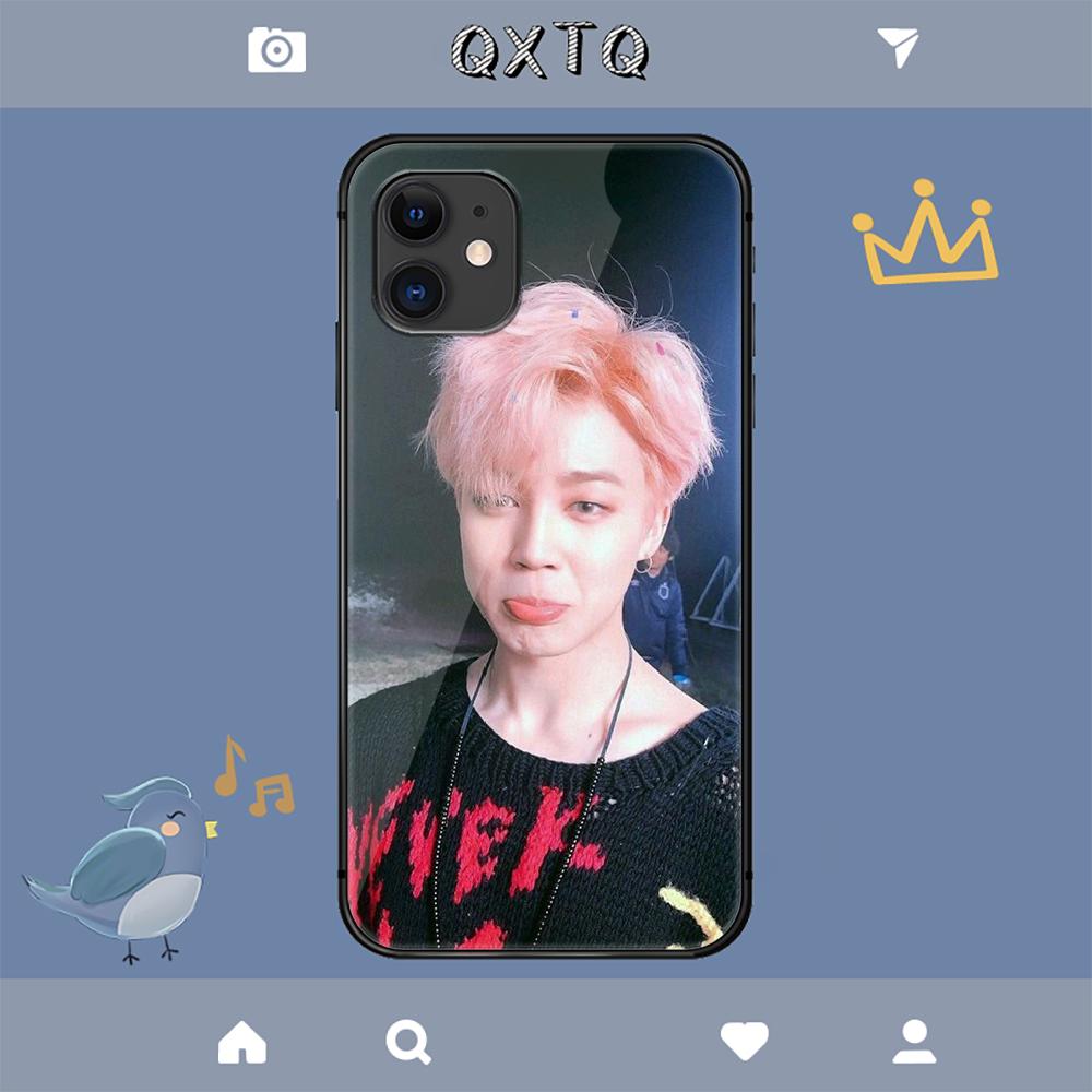 Park Jimin BTS-BangTan Kpop Tempered Glass Phone Case Cover For IPhone ...