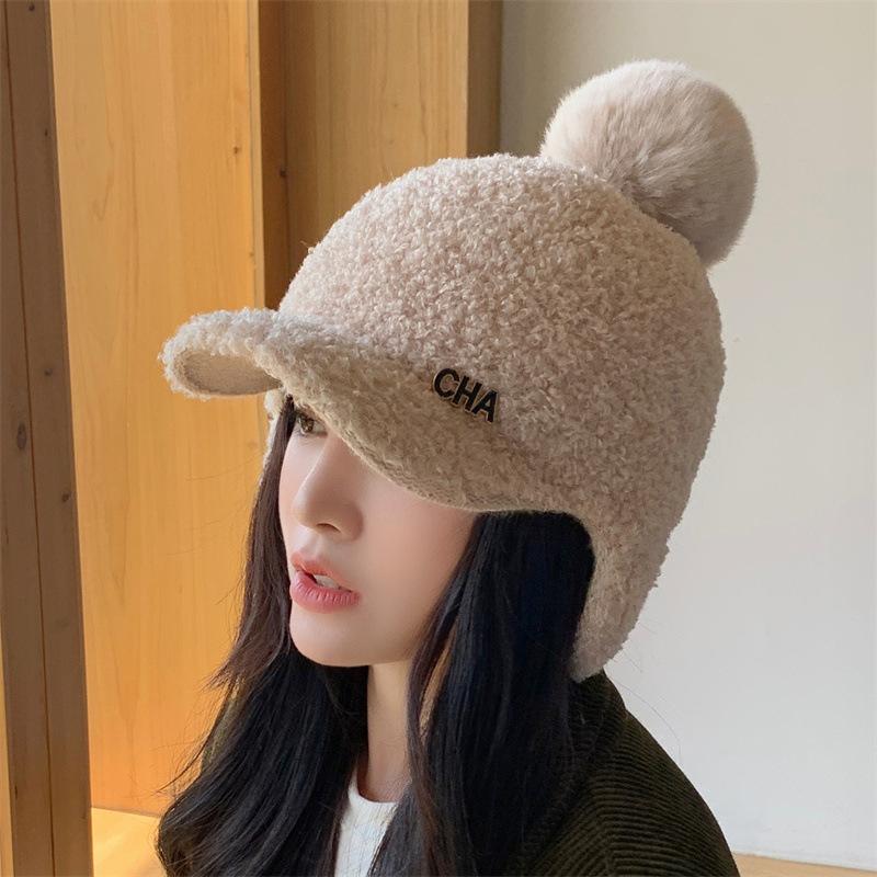 Buy Plush Baseball Cap Street Corner Riding Cap Warm Cap at affordable ...