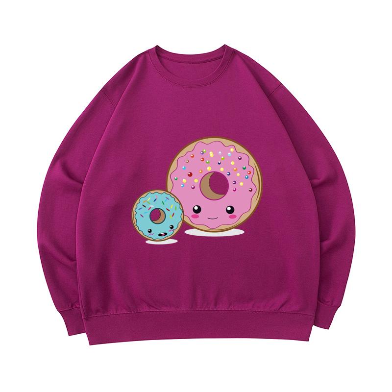 Buy Men's 300 GSM 100% Cotton Sweatshirt Donut Friends Print Street ...