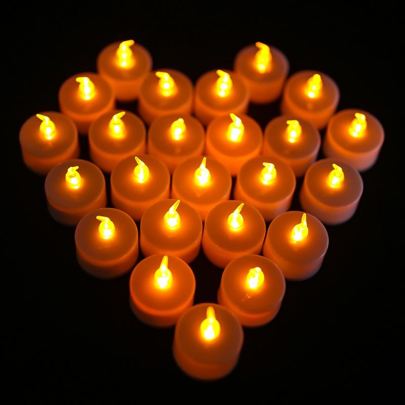 Buy 12PCS Flameless Smokeless Flickering Romantic LED Tea Light Candles ...