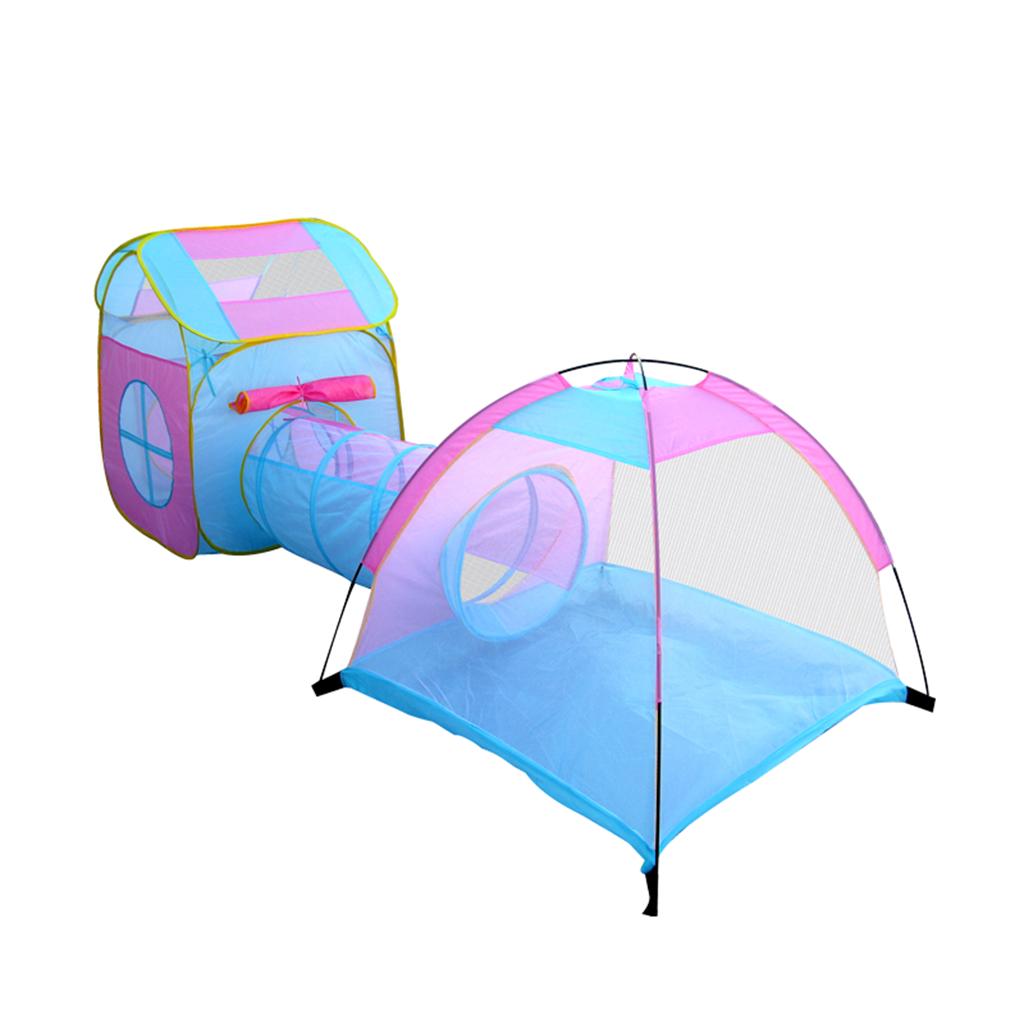 Kids Pop Up Play Tent With Tunnel 3in1 Playhut Ball Pit Indoor Outdoor ...