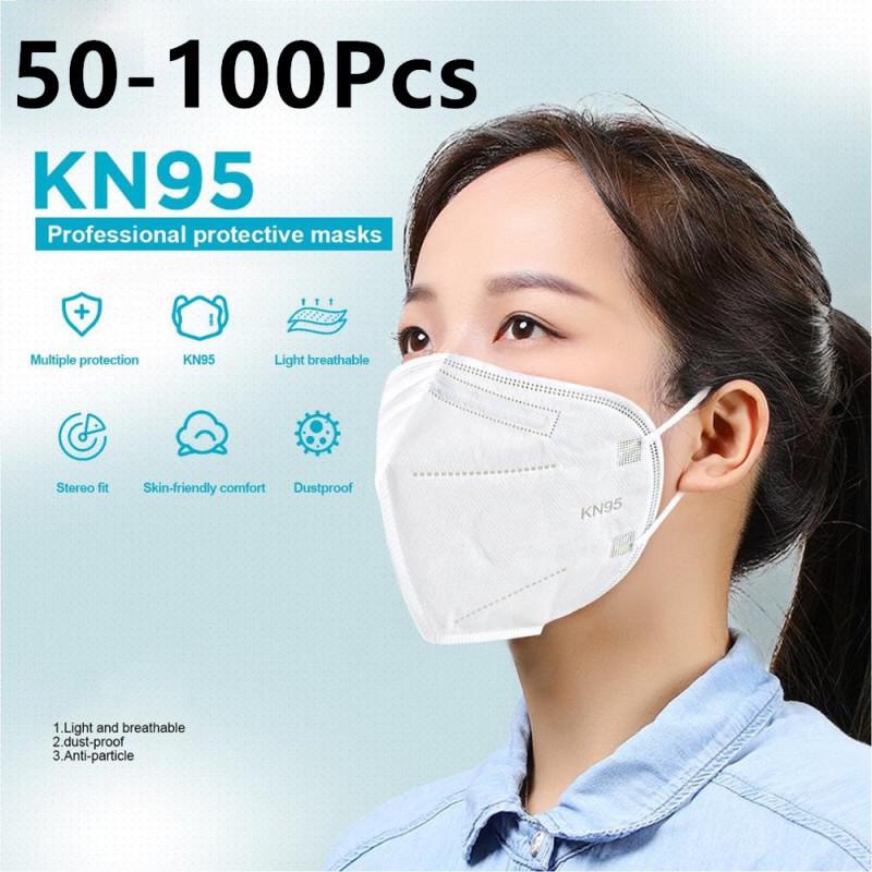 Buy 50-100PCS KN95 N95 FFP3 Earloop Facial Protective Disposable Masks ...