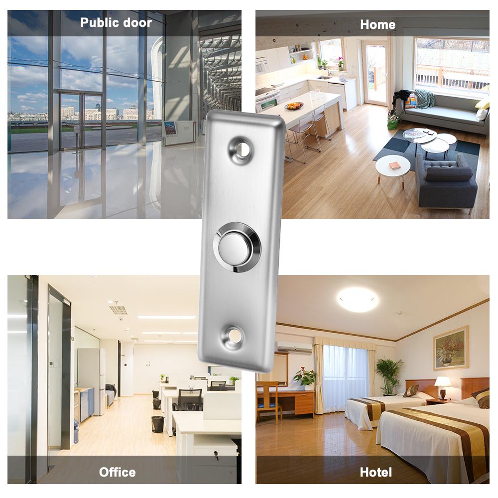 Buy Stainless Steel Door Exit Button Electronic Door Lock NO COM Push ...