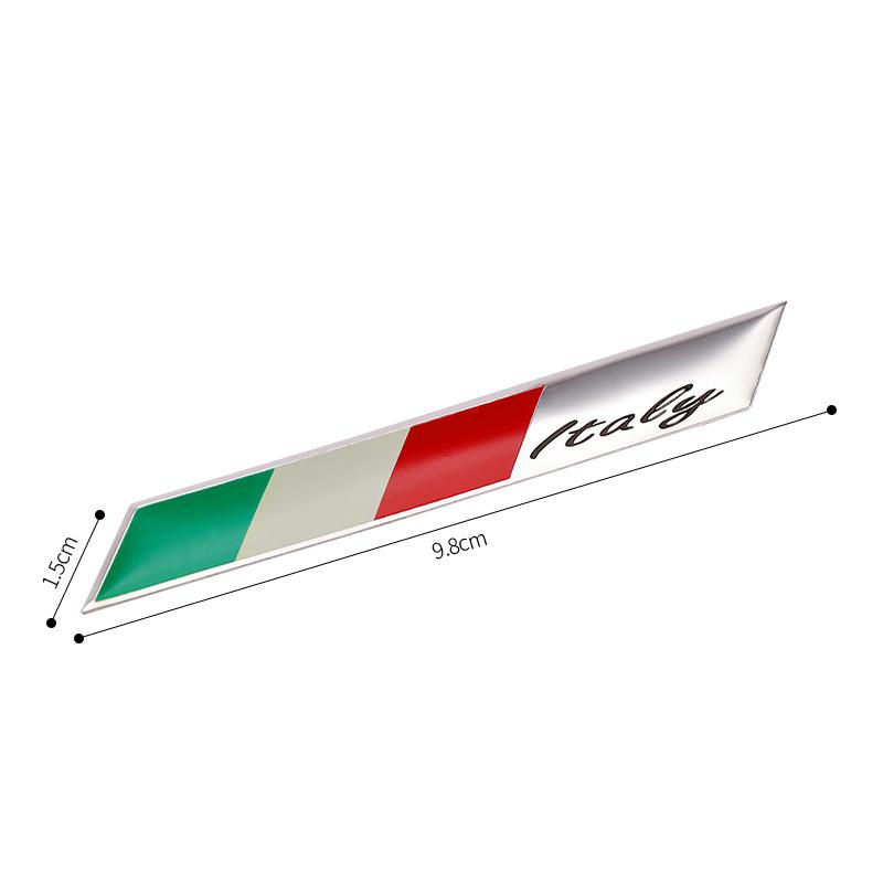 Buy 4pcs It FLAG Emblem Car Stickers Aluminum Italy National Flag Badge ...