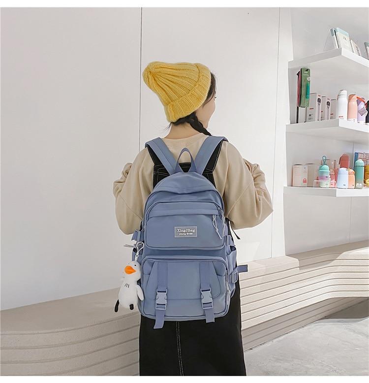 Cheap Large Waterproof Nylon Women Backpack Girls School Bag Female ...