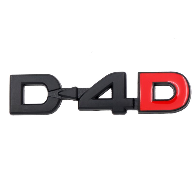 Buy 1PCS 3D Metal D4D Logo Car Rear Trunk Badge Sticker Emblem Decal ...
