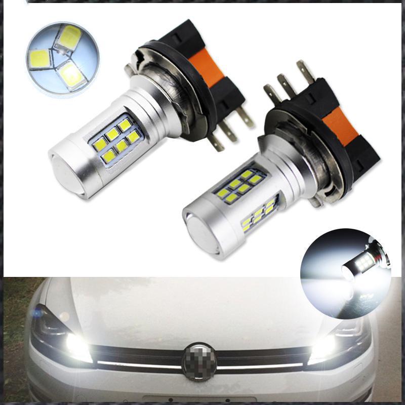Buy High Power 6000K White LED 2835-SMD H15 LED Bulbs For BMW Mercedes ...