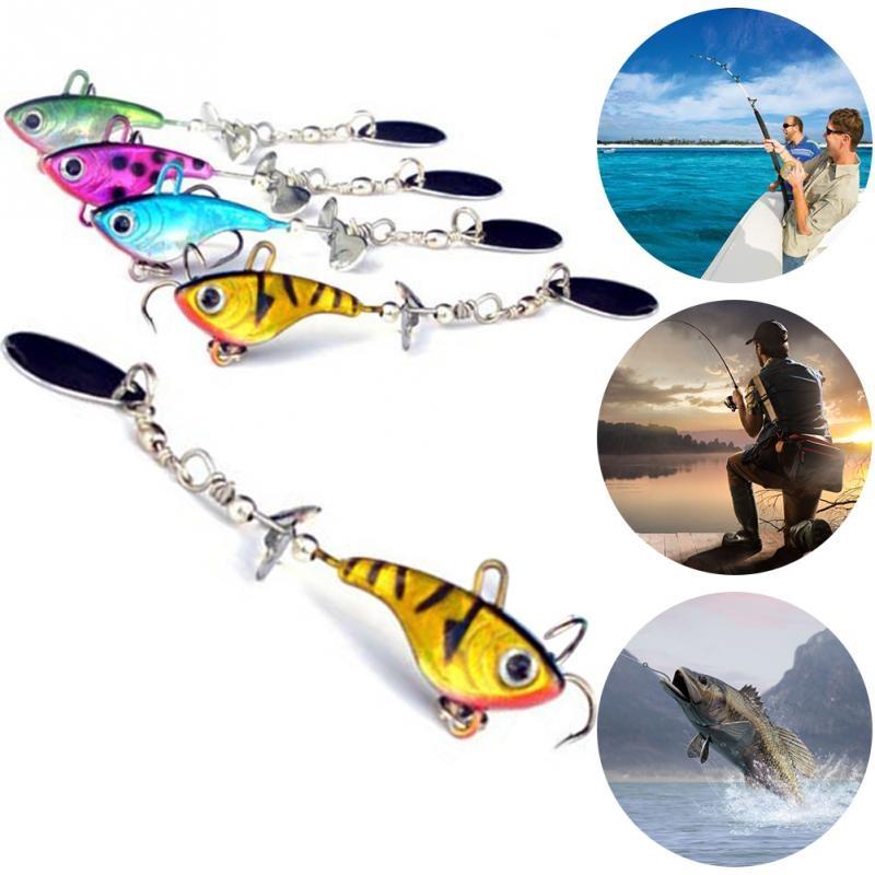 12g/5cm Fake Fish Rotatable Sequins Lifelike Tackle Bait Lightweight ...