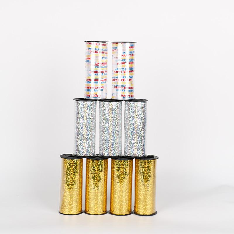 Buy 100 Yards Laser Curling Ribbon Balloon String Rope Happy Birthday ...