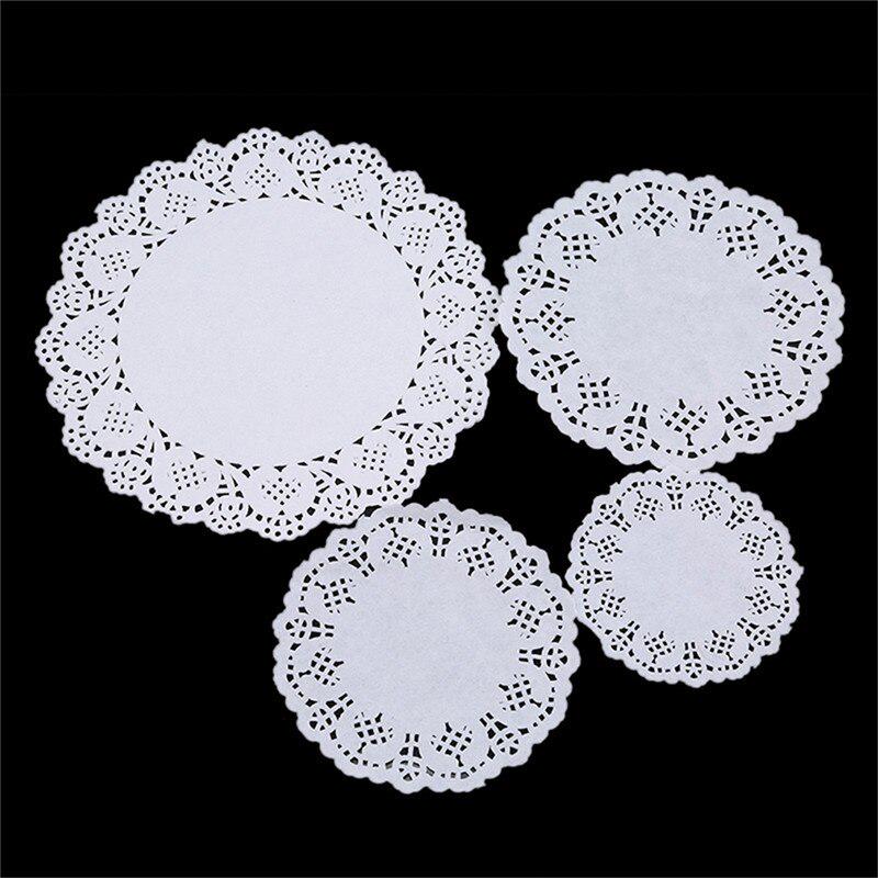 Buy Round Hollow Paper Lace Doyleys Doilies Wedding Party Cake Catering ...