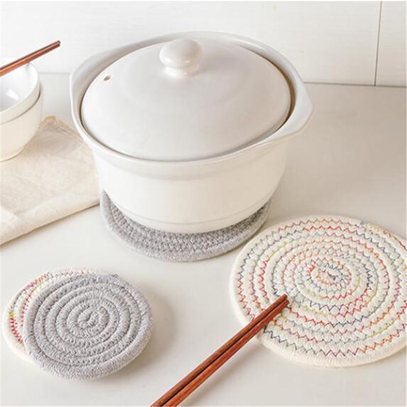 Buy Practical Tool Round Cotton Woven Mats Cup Coffee Tea Mug Pot ...