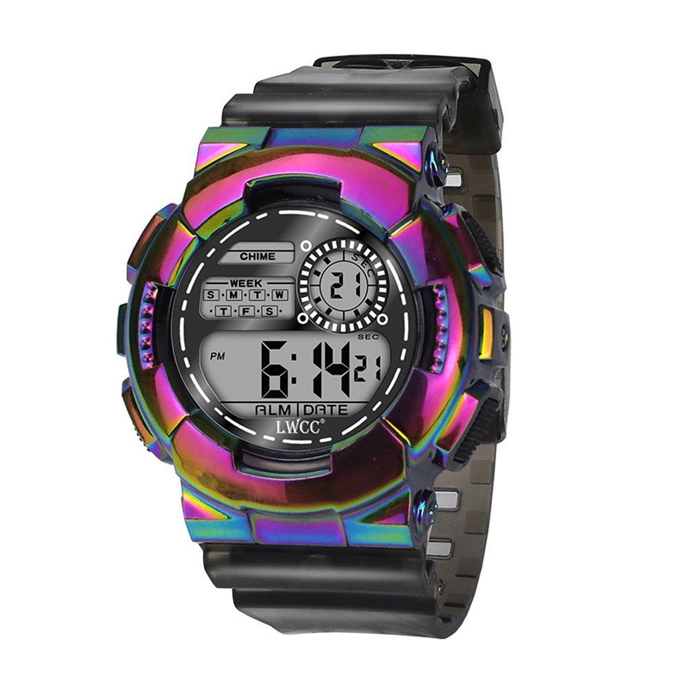 Buy Children Transparent LED Digital Wristwatches Sports Wrist Watch ...