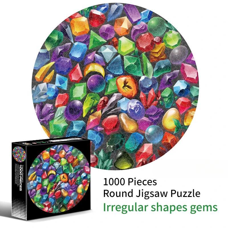Cheap 65*65cm Adults 1000 Pieces Round Shape Jigsaw Puzzles Irregular ...