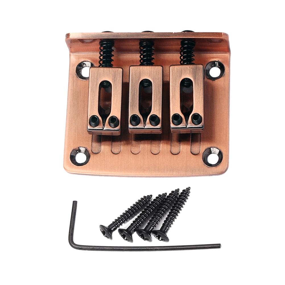 Buy 3 Strings Fixed Saddle Bridge Non-tremolo Hardtail Bridge for ...