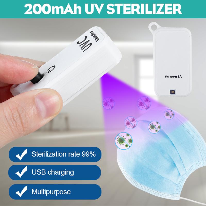 Buy Office Travel Ultraviolet Portable Disinfection Lamp Battery UV ...