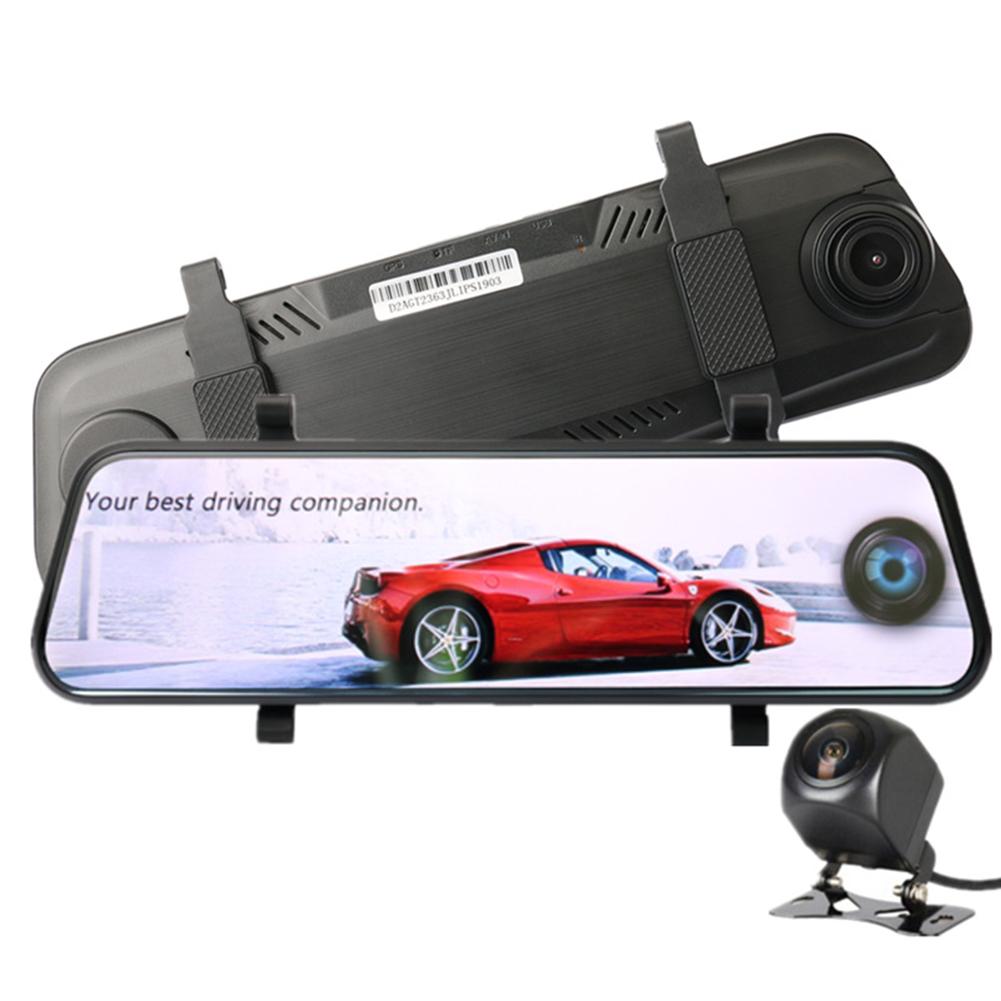Buy 10 Inch Car Rearview Mirror DVR Camera Dual Lens Full HD 1080P ...