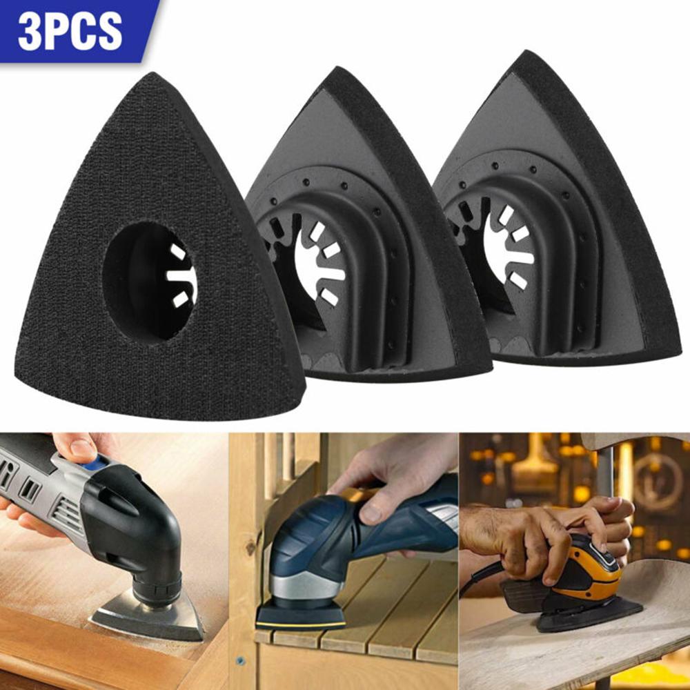 Buy New 3x Triangular Sanding Pad Quick Release Oscillating Tool For ...