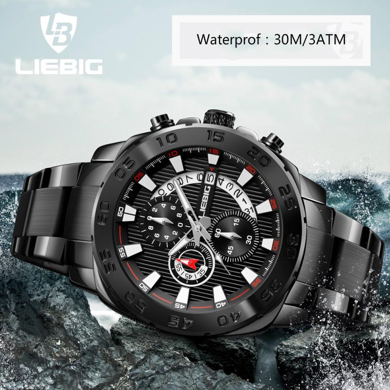 Buy SKMEI LIEBIG Men Sports Watches Fashion Stainless Steel Quartz ...