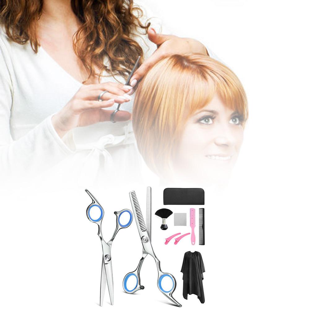Professional Hair Cutting Scissors Set Hairdressing Kit Thinning Shears ...