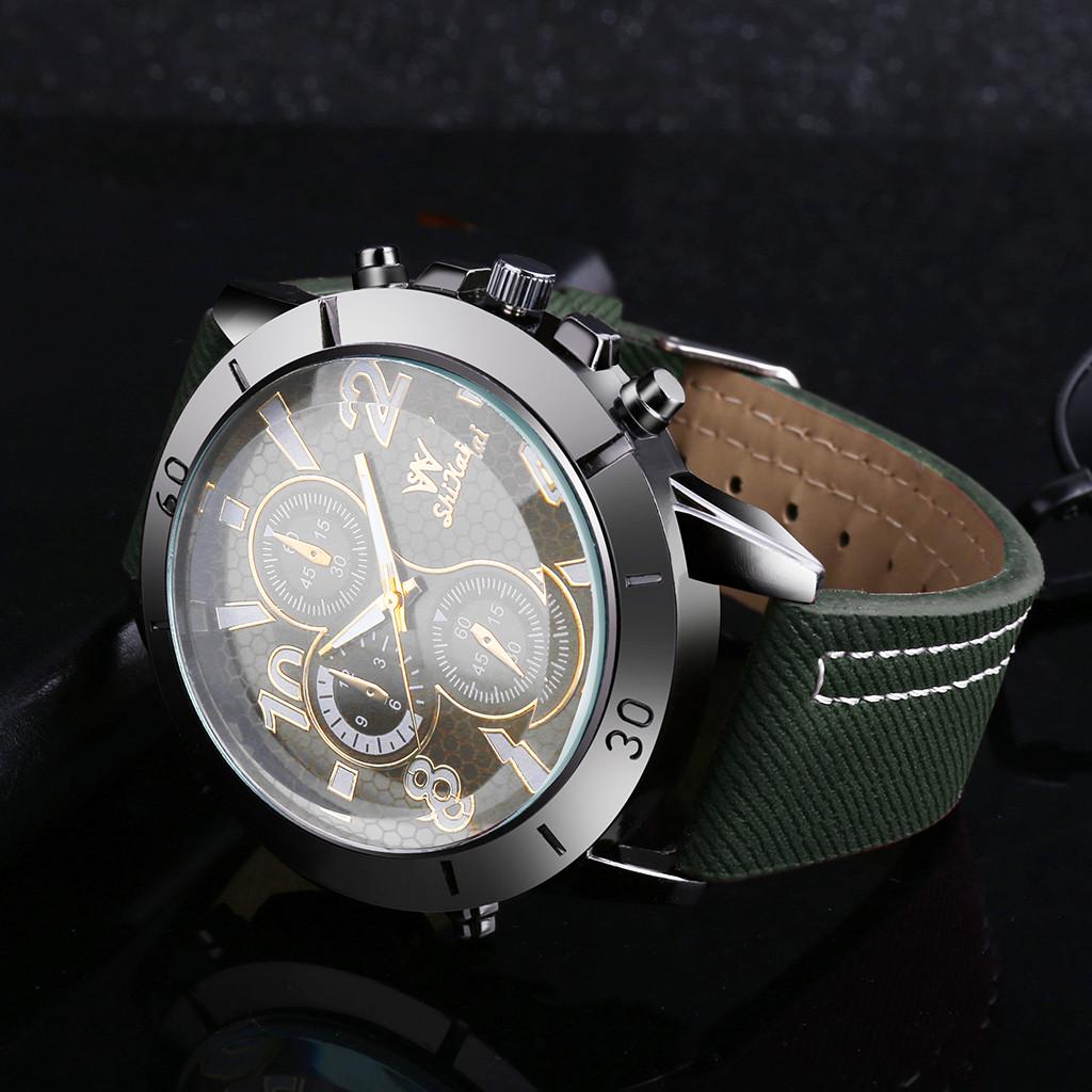 Buy Men Three-eye Large Dial Fashion Quartz Silica Gel Watch at ...