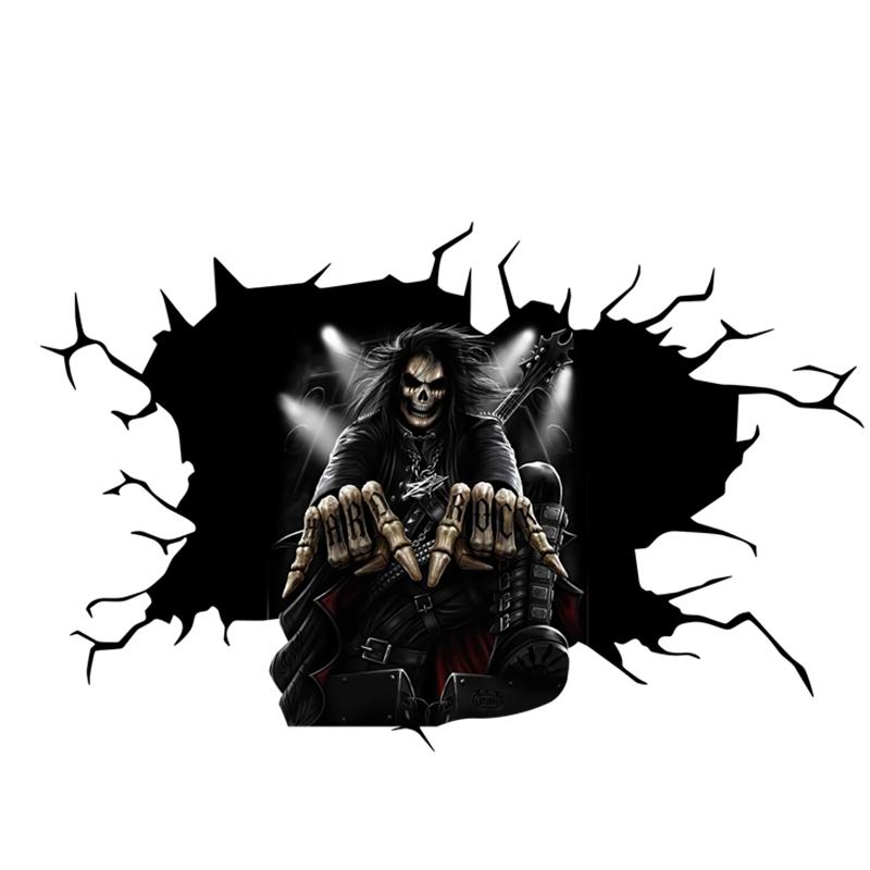 Acquista Cool Funny Halloween Horror Stickers Silent Skull Car Sticker ...